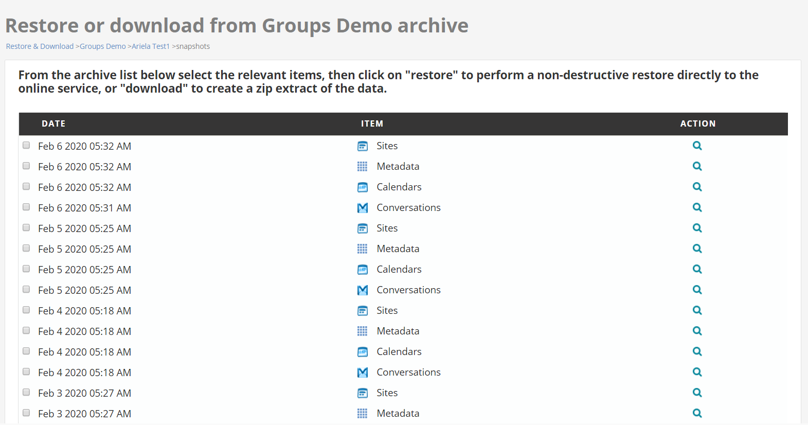 Searching, Restoring & Downloading Groups & Teams Backup Data – CLOUDALLY Searching, Restoring & Downloading Groups & Teams Backup Data – CLOUDALLY