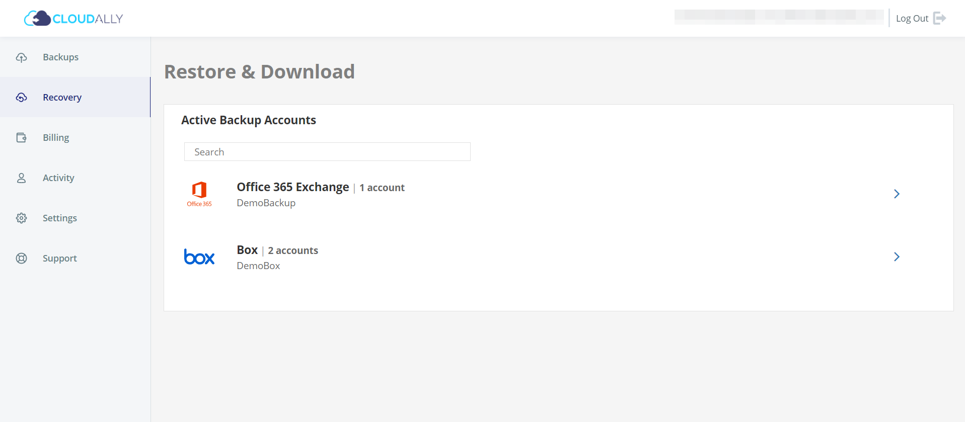 Searching, Restoring and Downloading Box Backup Data – CLOUDALLY Searching, Restoring and Downloading Box Backup Data – CLOUDALLY