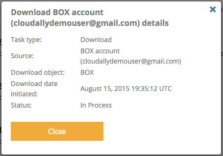 Searching, Restoring and Downloading Box Backup Data – CLOUDALLY